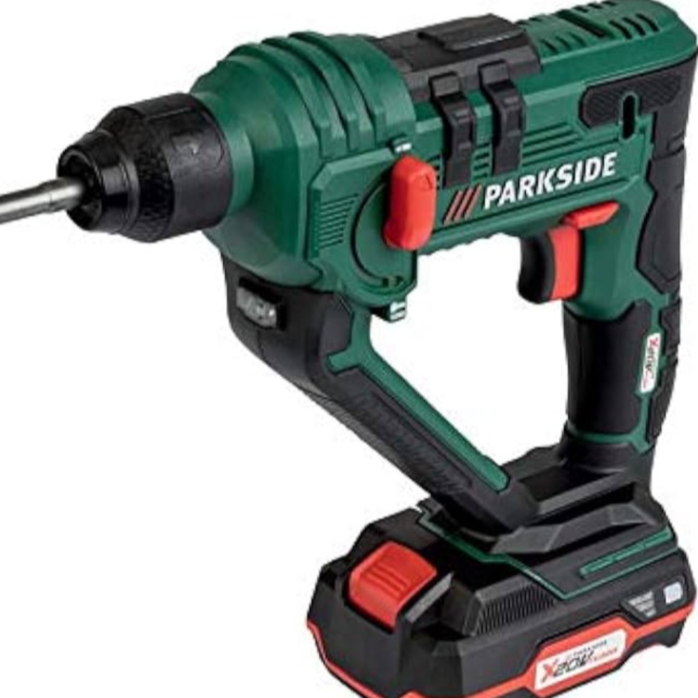 Pre-owned Parkside Cordless Hammer Drill with Battery and Case - Own4Less